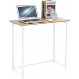 SVITA - Schreibtisch Klappbar Schmal Platzsparend Mehrzweck-Computertisch 80x40x76cm Eiche