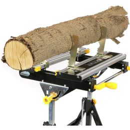 4 x Ast Baum-Stamm Halter Klammer für Werkbänke | Spanntische BJL25 Sägeständer Sägebock Sägehilfe - FOREST MASTER