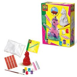 Ses Creative® Gipsgießen-Set Glitzer Einhorn mehrfarbig