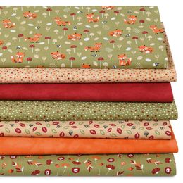 buttinette Patchwork- und Quiltpaket "Füchse im Herbst", schilfgrün-color