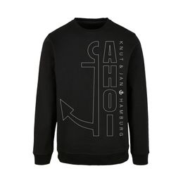 F4NT4STIC Sweatshirt 'Ahoi Anker Outlines Knut & Jan Hamburg' Herren Gr&ouml;&szlig;e XXXL schwarz