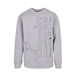 F4NT4STIC Sweatshirt 'Ahoi Anker Outlines Knut & Jan Hamburg' male Grey size XL