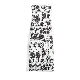 Bershka Kleid Damen Größe 34 anthrazit / schwarz / naturweiß Winterkleid