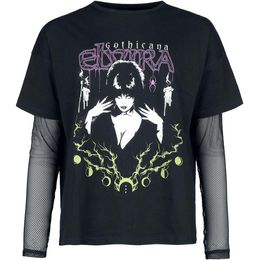 Gothicana by EMP Gothicana X Elvira 2in1 T-Shirt And Longsleeve Langarmshirt schwarz in L