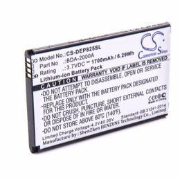 vhbw passend für Doro Liberto 8031C, 825, 8028, 8030, 822, 8031 Mobilfunk Smartphone-Akku Li-Ion 1700 mAh, schwarz