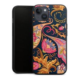 DeinDesign Handyhülle Muster Ornamente Mandala Floral Autumn 1, Apple iPhone 14 Plus Silikon Hülle Premium Case Handy Schutzhülle, schwarz
