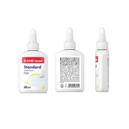 Erich Krause Klebestift, PVA Kleber weiß mit Applikator 60ml wasserlöslich 1 Stück