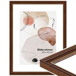 WANDStyle Bilderrahmen H182, Braun, aus Massivholz im Antik Stil, 10x10 cm