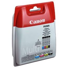 4 Canon Tinten 0386C005 CLI-571 BK C M Y 4-farbig