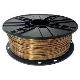 Ampertec 3D-Filament Seiden-PLA gold mit Perlglanz 1.75mm 1000g Spule