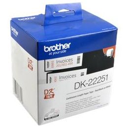 Brother PT Etiketten DK22251 rot/schwarz auf weiss 62mm x 15,24m Rolle