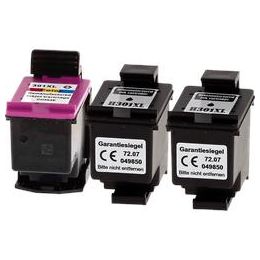 3 Ampertec Tinten ersetzt HP E5Y87EE 301XL 2 x schwarz + 1 x color / 6-fache Füllmenge