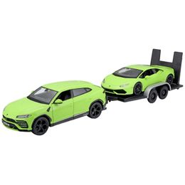 Maisto® Modellauto Design Elite Transport Lamborghini Urus + Huracán Coupé