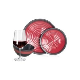 Moritz Geschirr-Set Camping Geschirr Stone Red