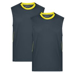 James Nicholson James & Nicholson Lauftop Doppelpack Sportliches Herren Lauf Top aus Funktionspolyester JN470 (Doppelpack