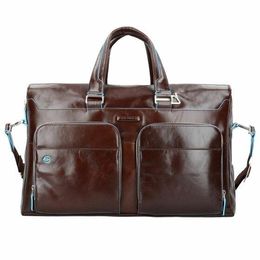 Piquadro Blue Square Weekender Reisetasche Leder 47 cm Laptopfach mogano