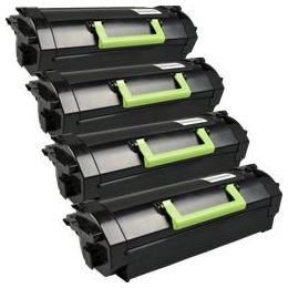 4 Ampertec Toner ersetzt Lexmark 53B2000 schwarz