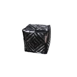 Kayoom Spark Pouf 400 Schwarz / Silber 45cm x 45cm