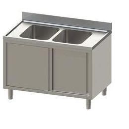 GastroHero Spülschrank Eco 16x7 mit 2 Becken