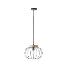 Brilliant Lampe, Sorana Pendelleuchte 1flg türkis, Metall/Holz, 1x A60, E27, 40W,Normallampen (nicht enthalten)