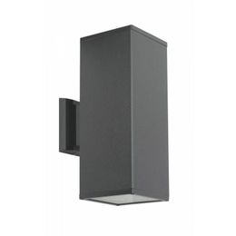 Licht-Erlebnisse Außenleuchte Wand IP54 Anthrazit E27 Aluguss Modern Up Down Außenlampe Wand Terrasse