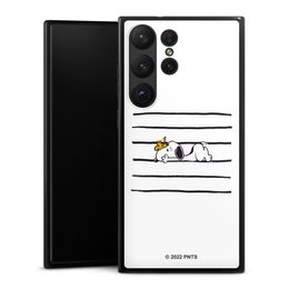 DeinDesign Galaxy S23 Ultra Handy Silikon H&uuml;lle Case schwarz Handyh&uuml;lle Snoopy Dog Peanuts