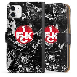 DeinDesign iPhone 11 Handy Klapph&uuml;lle Handyh&uuml;lle aus Kunst Leder schwarz Flip Case Coat Of Arms 1. Fc Kaiserslautern Muster Sideflip mit Lasche