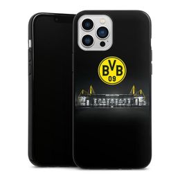 DeinDesign iPhone 13 Pro Max Handy Silikon H&uuml;lle Case schwarz Handyh&uuml;lle Borussia Dortmund Stadium Bvb