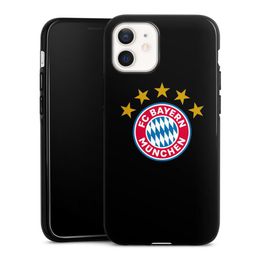 DeinDesign iPhone 12 mini Handy Silikon H&uuml;lle Case schwarz Handyh&uuml;lle Star Fc Bayern M&uuml;nchen Fcb