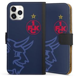 DeinDesign iPhone 11 Pro Handy Klapph&uuml;lle Handyh&uuml;lle aus Kunst Leder schwarz Flip Case Logo 1. Fc Kaiserslautern 1. Fck Sideflip mit Lasche