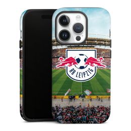 DeinDesign iPhone 14 Pro Handy Panzer Handyh&uuml;lle robuste Outdoor H&uuml;lle Schutzh&uuml;lle matt Stadium Rb Leipzig Official Licensed Product Tough Case