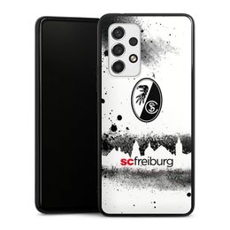 DeinDesign Galaxy A53 5G Handy Silikon H&uuml;lle Case schwarz Handyh&uuml;lle Logo Sc Freiburg Skyline
