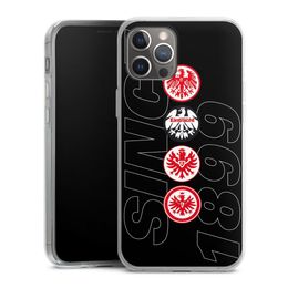 DeinDesign iPhone 12 Pro Max Handy Silikon H&uuml;lle Case transparent Handyh&uuml;lle Eagle Logo Eintracht Frankfurt Silikon Case