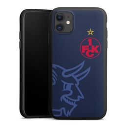 DeinDesign iPhone 11 Handy Premium Silikon H&uuml;lle Handyh&uuml;lle schwarz Case Logo 1. Fck 1. Fc Kaiserslautern Silikon Premium Case