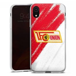 DeinDesign iPhone Xr Handy Silikon H&uuml;lle Case transparent Handyh&uuml;lle 1. Fc Union Berlin Logo Official Licensed Product Silikon Case