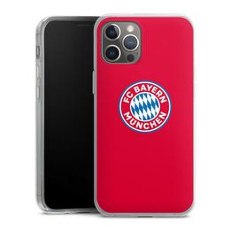 DeinDesign iPhone 12 Pro Max Handy Silikon H&uuml;lle Case transparent Handyh&uuml;lle Fc Bayern M&uuml;nchen Fcb Logo Silikon Case