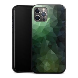 DeinDesign iPhone 12 Pro Handy Silikon H&uuml;lle Case schwarz Handyh&uuml;lle Tarnmuster Geometric Mosaic