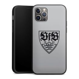 DeinDesign iPhone 12 Pro Handy Premium Silikon H&uuml;lle Handyh&uuml;lle schwarz Case Logo Official Licensed Product Vfb Stuttgart Silikon Premium Case