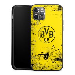 DeinDesign iPhone 12 Pro Handy Premium Silikon H&uuml;lle Handyh&uuml;lle schwarz Case Bvb Official Licensed Product Borussia Dortmund Silikon Premium Case