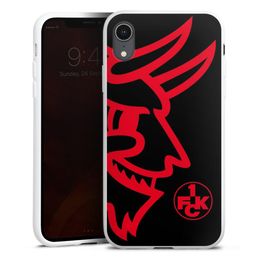 DeinDesign iPhone Xr Handy Silikon H&uuml;lle Case wei&szlig; Handyh&uuml;lle 1. Fc Kaiserslautern Logo Official Licensed Product Silikon Case