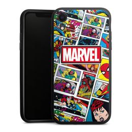 DeinDesign iPhone Xr Handy Premium Silikon H&uuml;lle Handyh&uuml;lle schwarz Case Muster Comic Marvel Silikon Premium Case