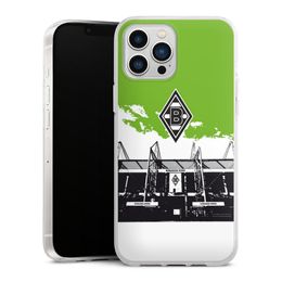 DeinDesign iPhone 13 Pro Max Handy Silikon H&uuml;lle Case transparent Handyh&uuml;lle Merchandise Borussia M&ouml;nchengladbach Stadium Silikon Case