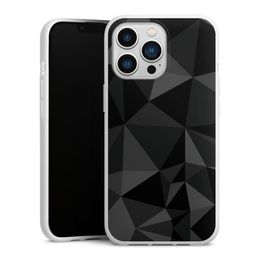 DeinDesign iPhone 13 Pro Handy Silikon H&uuml;lle Case wei&szlig; Handyh&uuml;lle Abstract Muster Geometric Silikon Case
