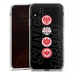DeinDesign iPhone Xr Handy Silikon H&uuml;lle Case transparent Handyh&uuml;lle Eagle Logo Eintracht Frankfurt Silikon Case