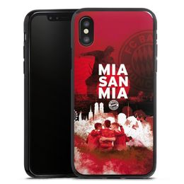 DeinDesign iPhone X Handy Silikon H&uuml;lle Case schwarz Handyh&uuml;lle Mia San Mia Fcb Fc Bayern M&uuml;nchen