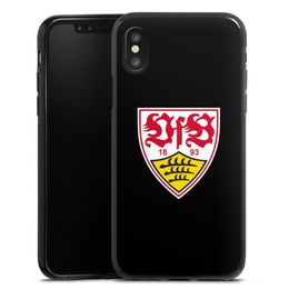 DeinDesign iPhone X Handy Silikon H&uuml;lle Case schwarz Handyh&uuml;lle Vfb Stuttgart Coat Of Arms Official Licensed Product