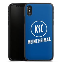 DeinDesign iPhone X Handy Silikon H&uuml;lle Case schwarz Handyh&uuml;lle Karlsruher Sc Statement Ksc