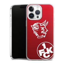 DeinDesign iPhone 14 Pro Max Handy Silikon H&uuml;lle Case transparent Handyh&uuml;lle Devil Official Licensed Product 1. Fc Kaiserslautern Silikon Case