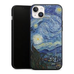 DeinDesign iPhone 14 Handy Premium Silikon H&uuml;lle Handyh&uuml;lle schwarz Case The Starry Night Kunst Silikon Premium Case