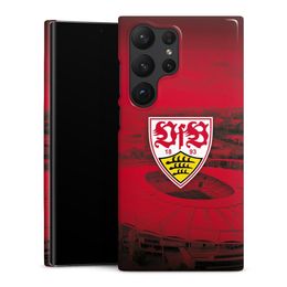 DeinDesign Galaxy S23 Ultra Handy Premium Case Smartphone Handyh&uuml;lle Schutzh&uuml;lle gl&auml;nzend Vfb Stuttgart Official Licensed Product Stadium Premium Case